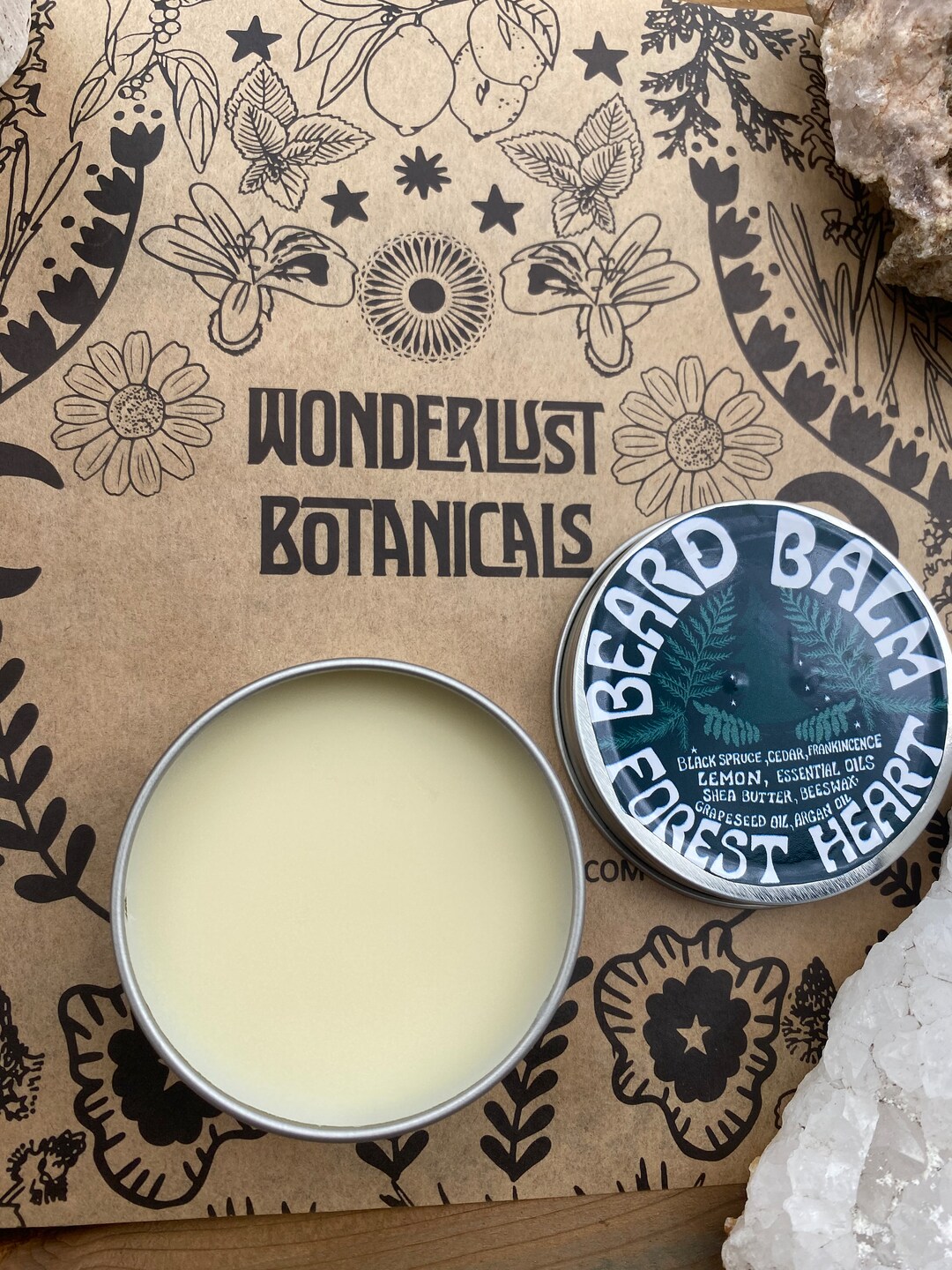 Forest Heart Beard Balm, Argan Oil, Natural Skincare, Musk, Beard Care ...