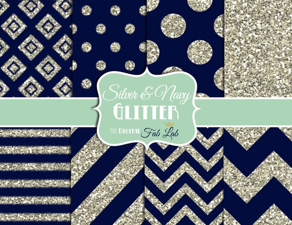 Silver Glitter Chevron Background