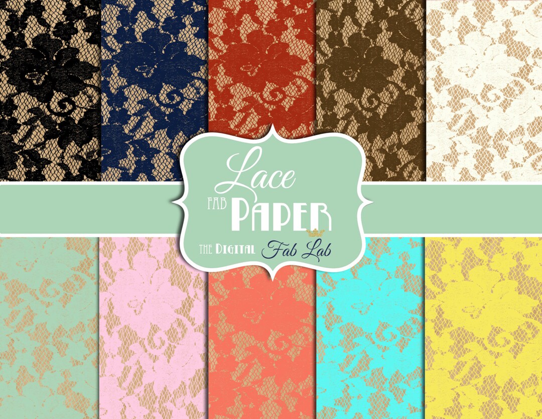 Shabby Chic, Lace Digital Paper, Scrapbook,12x12, Digital Paper Pack ...