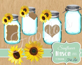 Mason Jar Shabby Chic | Etsy