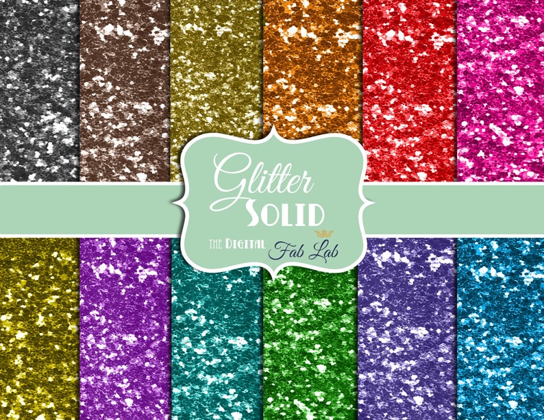 Multi-colored Large Glitter, Glitz and Glamour, Digital Paper, 12x12 ...