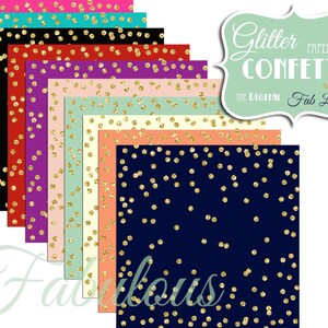 Gold Confetti Paper, Sparkling,glitter, Digital Paper, 12x12, Scrapbook ...