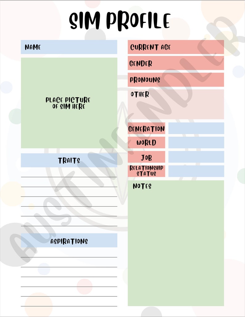 My Plumbob Planner (digital Planner) - Etsy