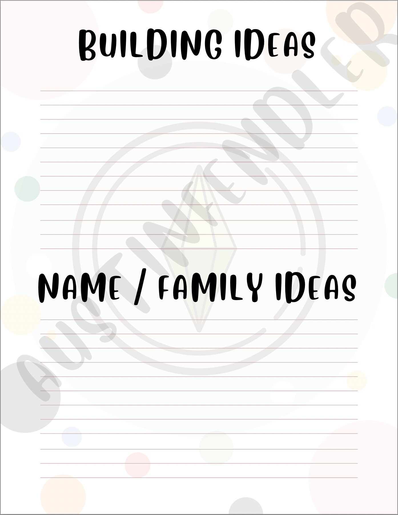 My Plumbob Planner (digital Planner) - Etsy