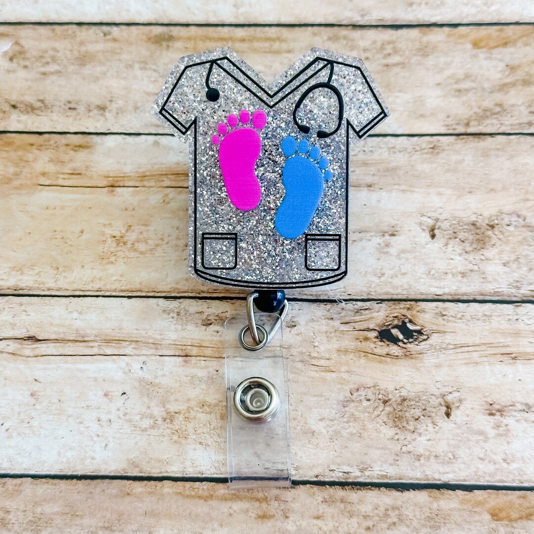 Baby Feet Scrubs Badge Reel - Etsy