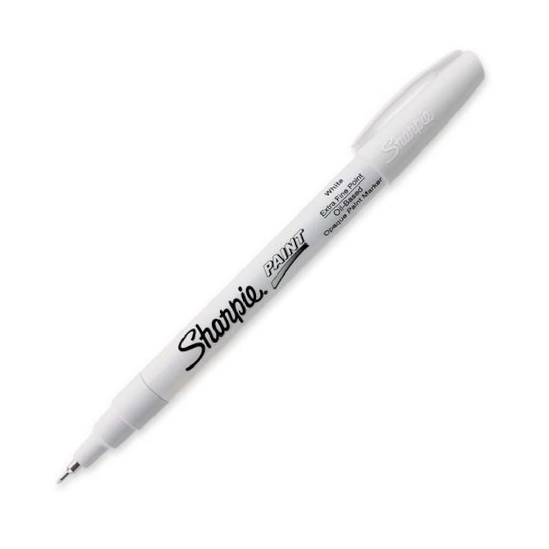 Sharpie Paint White Marker Extra Fine Point Oil Based. Drawing, Packing ...