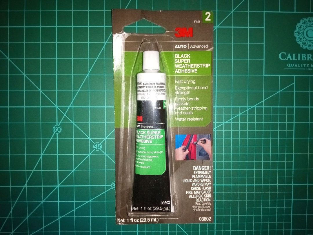3M Black Super Weatherstrip and Gasket Adhesive, Glue 1 Fl Oz, 30ml ...
