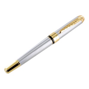 18K Gold Nib Fountain Pen, Stainless Steel Fountain Pen, Ink Pen for ...
