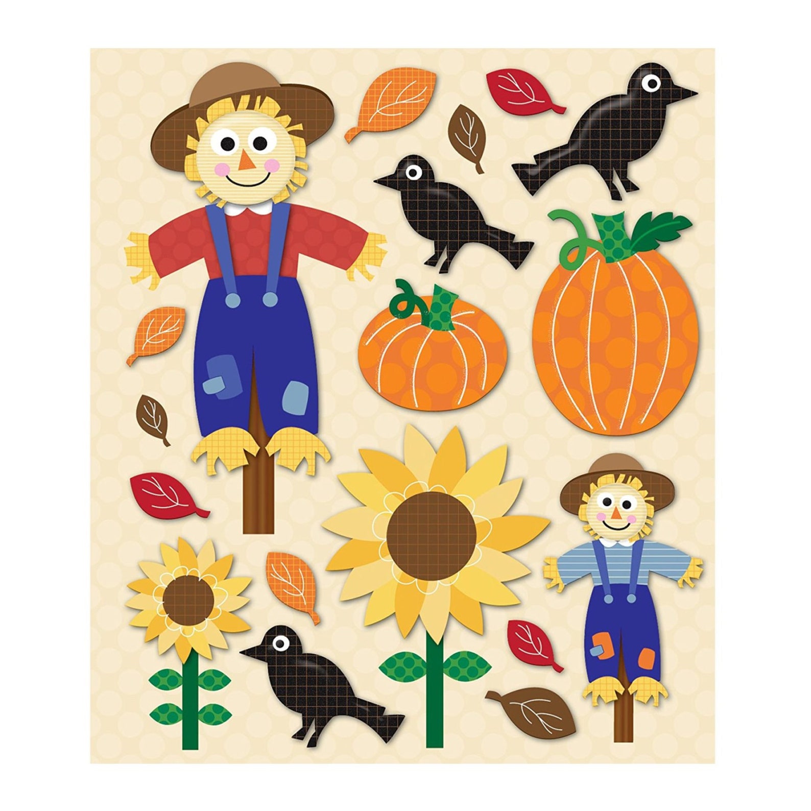 18 Scarecrow Stickers Scrapbook Craft Party Favor Cards - Etsy