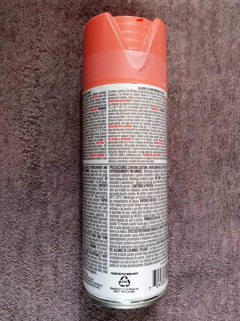 Gloss Coral Isle Krylon Colormaxx Spray Paint and Primer; Indoor ...