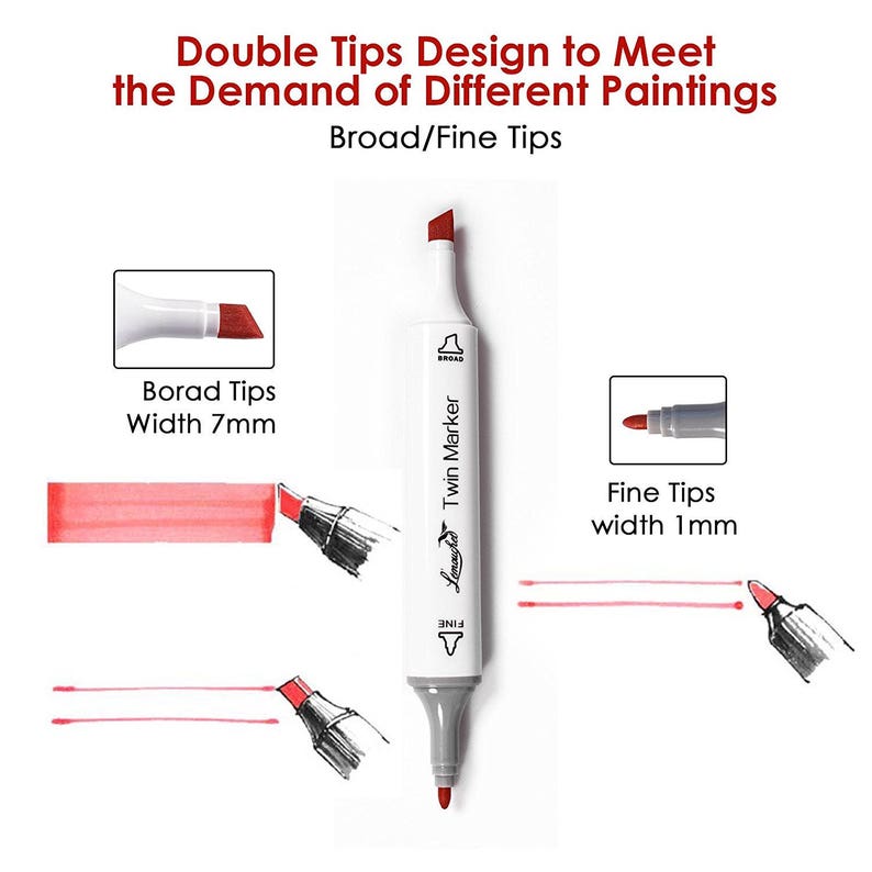 168 Markers Artist Set Set of 168 Marker Pens Twin Dual | Etsy