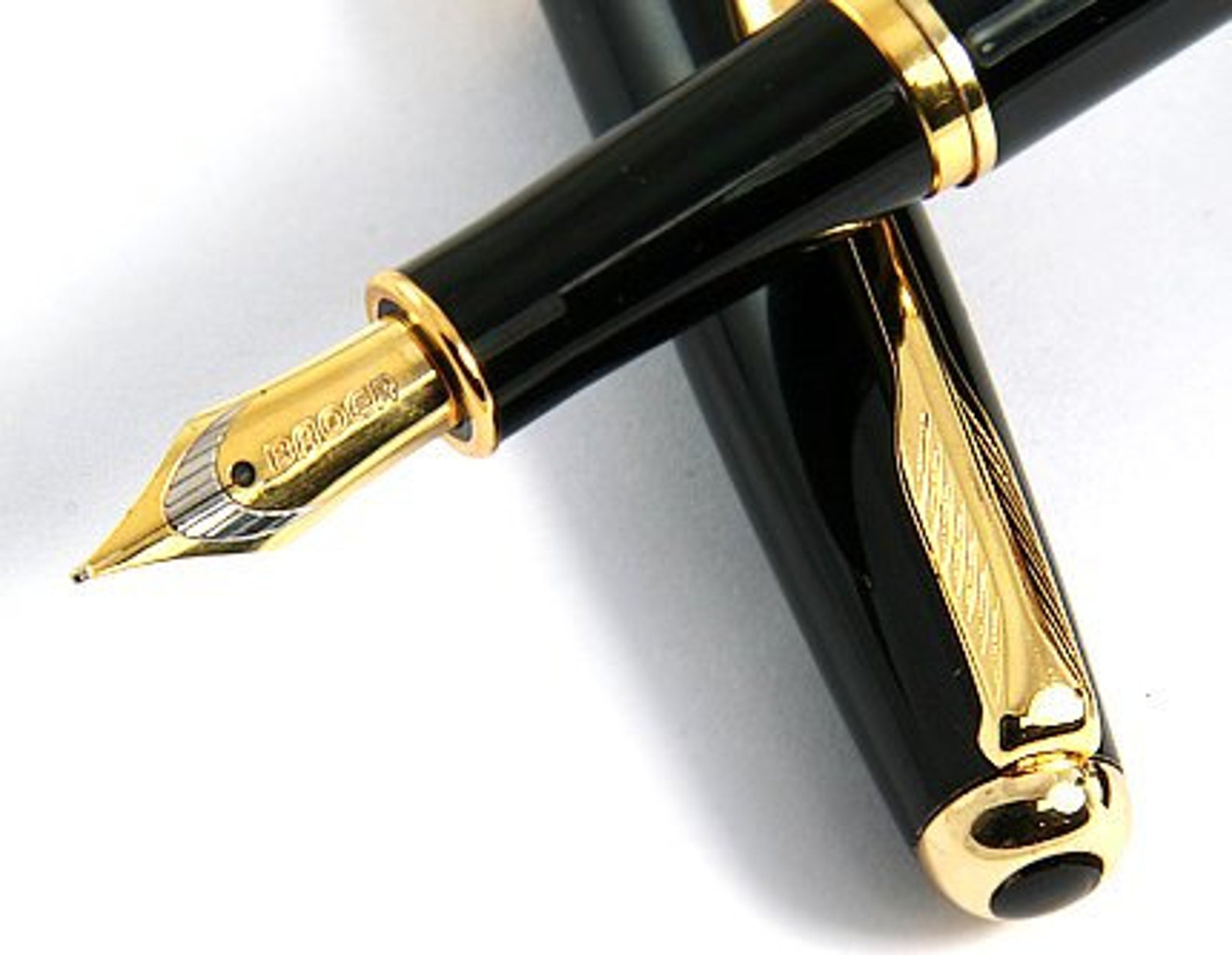 Le Stylo à Encre Fountain Pen 14K Gold Nib Black Fountain - Etsy