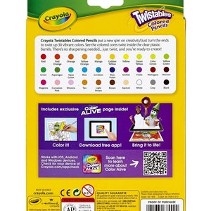 30 Crayola Twistables Colored Pencils; Adult Coloring Books, Drawing ...
