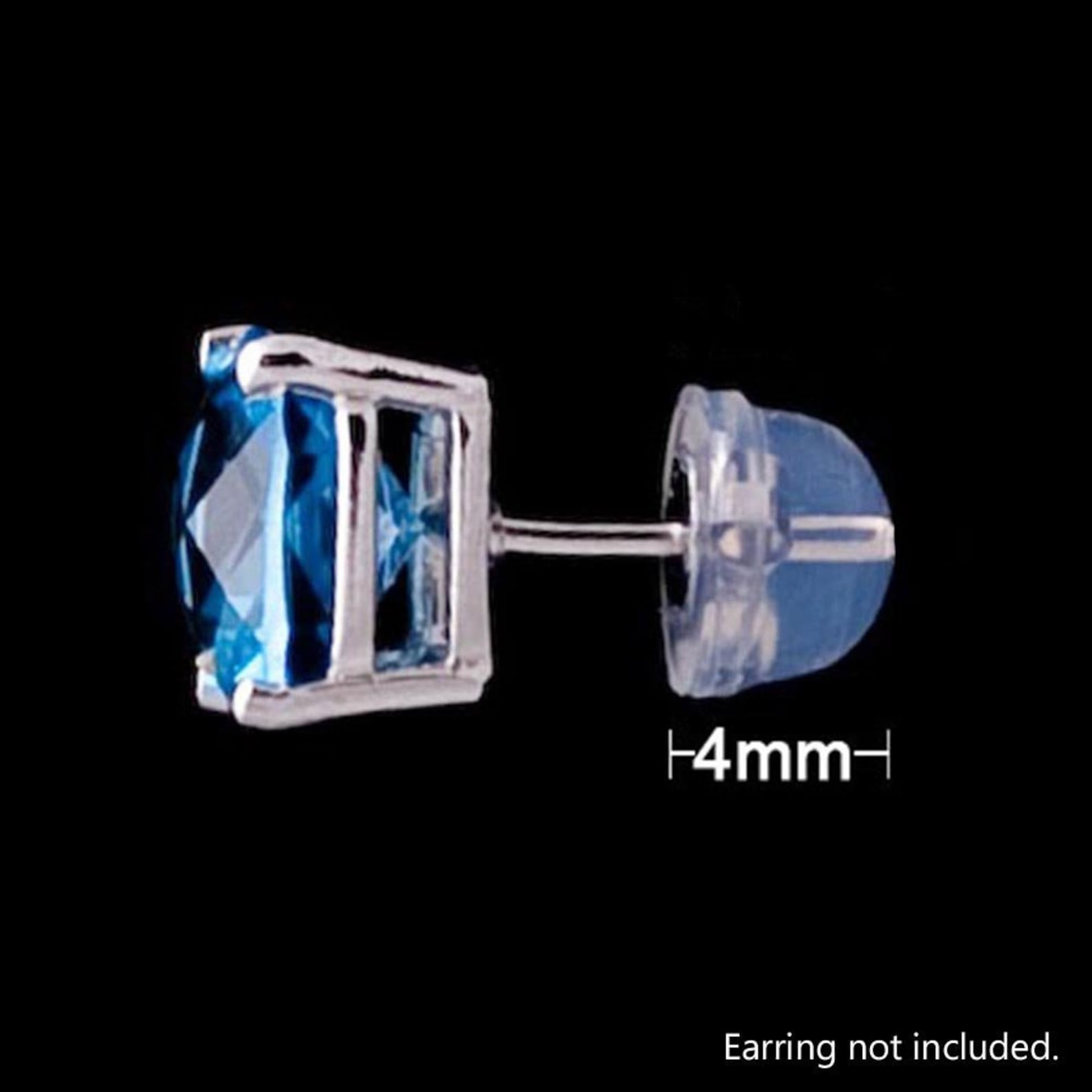 Sterling Silver and Silicone Earring Backs Protectors Earring - Etsy