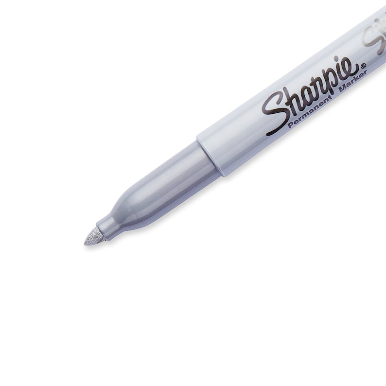 Silver Metallic Sharpie Permanent Marker Fine Point Tip 2 - Etsy