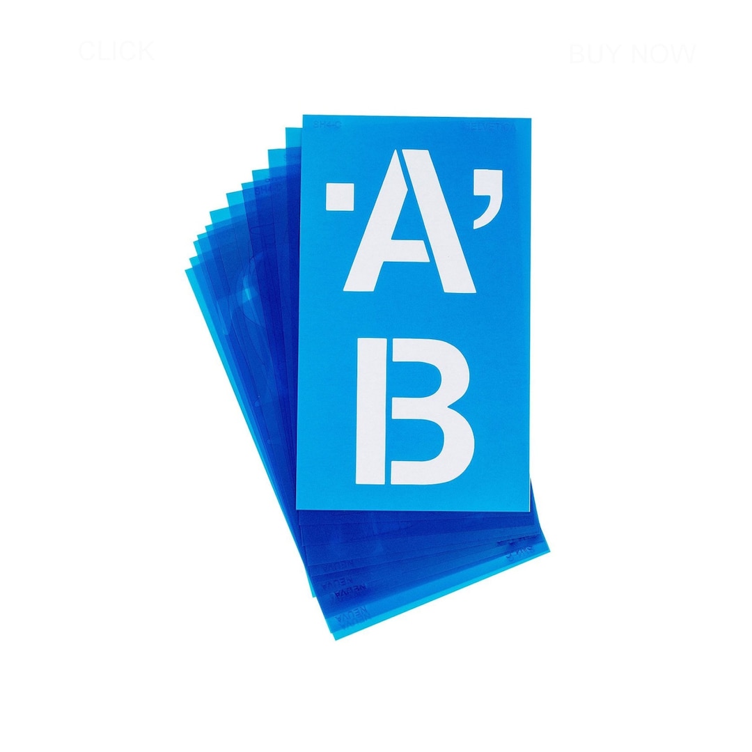 4 Inch Template Stencil Letters, Numbers, Characters, Alphabet ...
