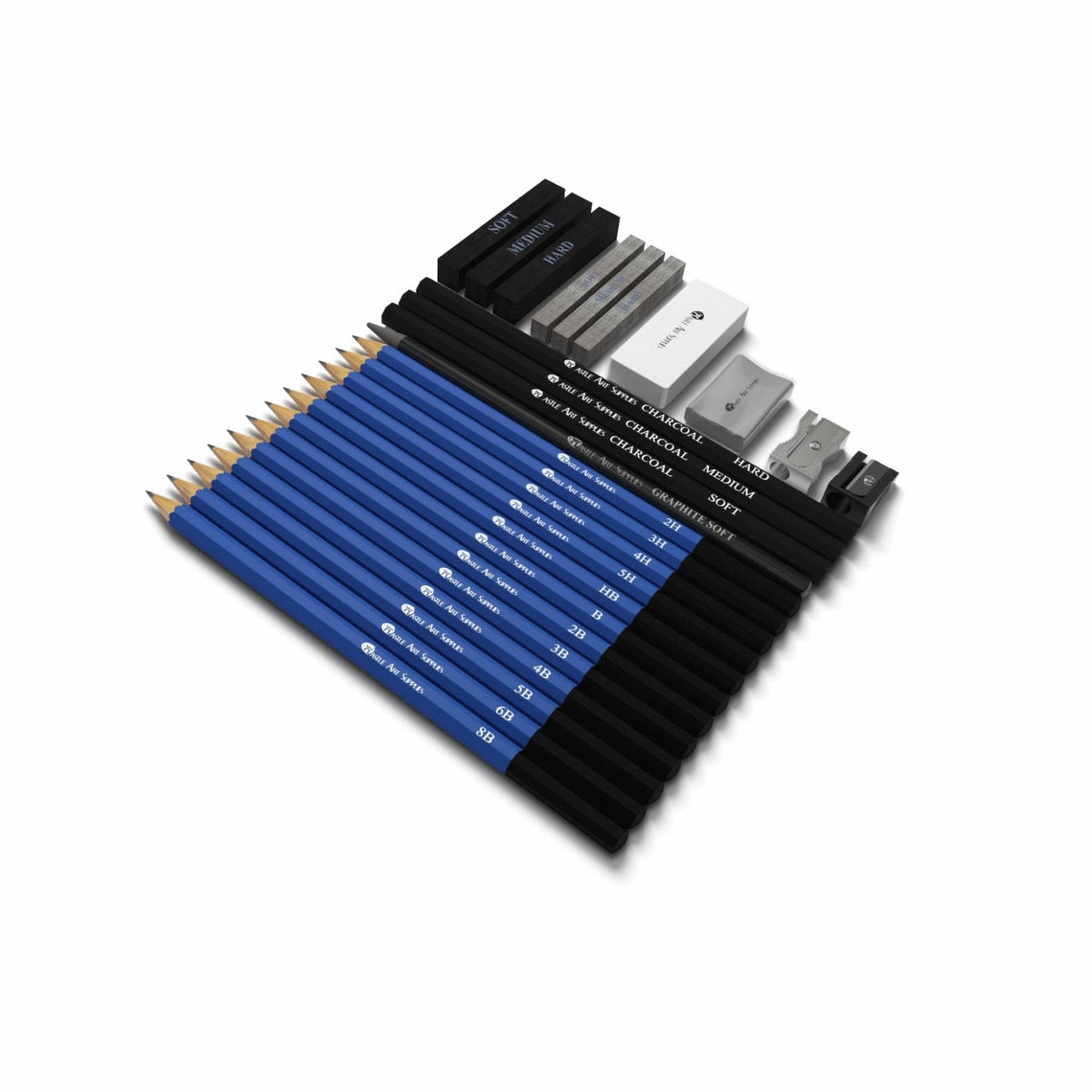 Sketch Kit Drawing Kit 26 Piece Graphite and Charcoal - Etsy