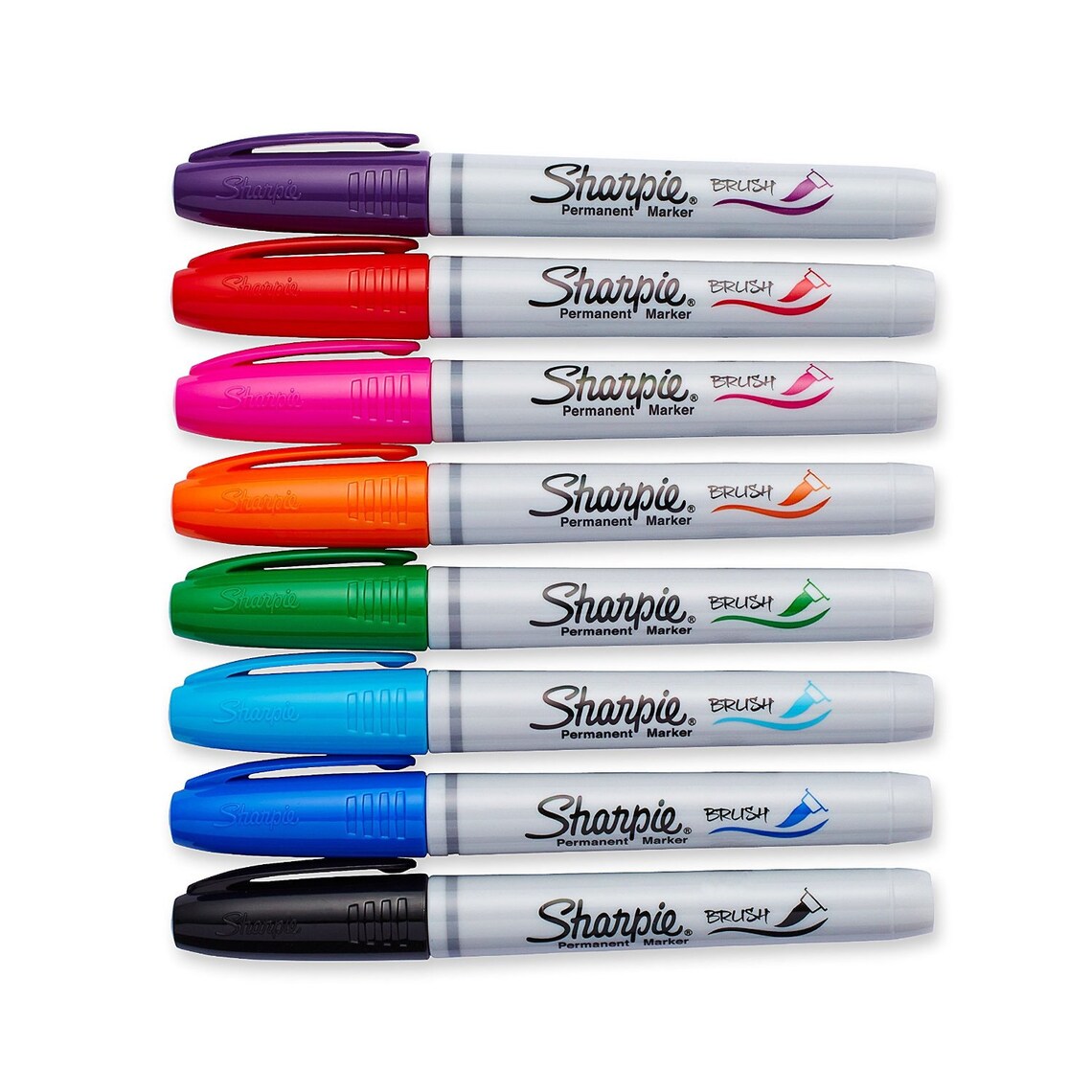 8 Sharpie Brush Tip Markers; Sharpie Permanent Colored Markers ...
