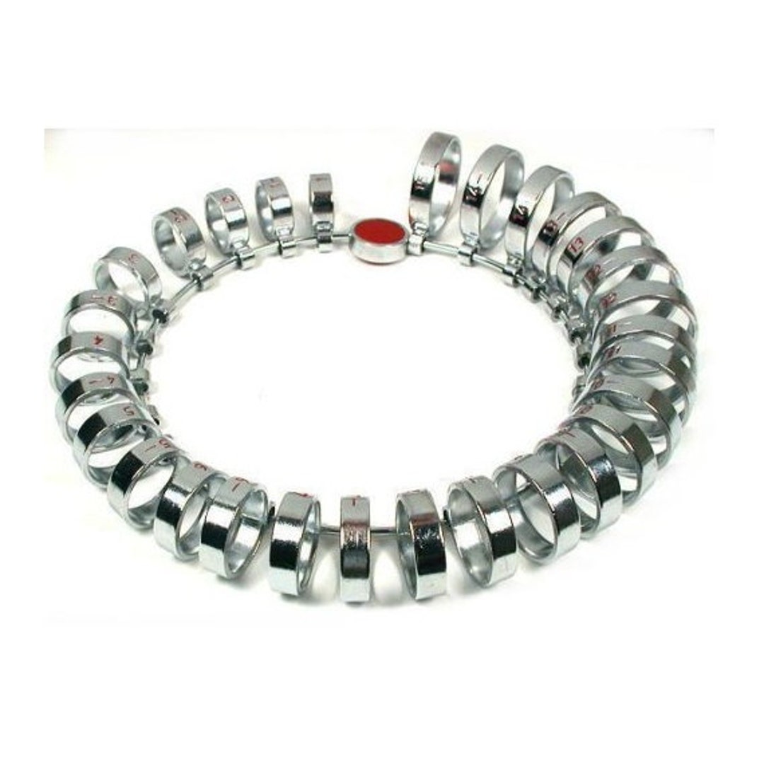 Wide Ring Sizer, Steel Ring Sizing Tool; Professional Jewelers Quality ...