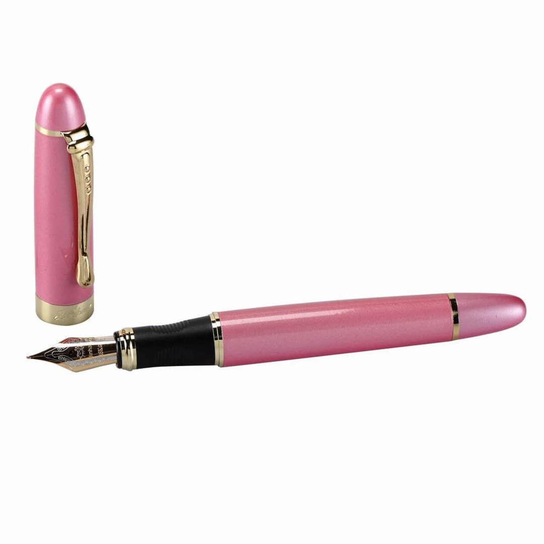 Pink Gold Fountain Pen, 18K GP Gold Nib Fountain, Ink Pen; Penne ...