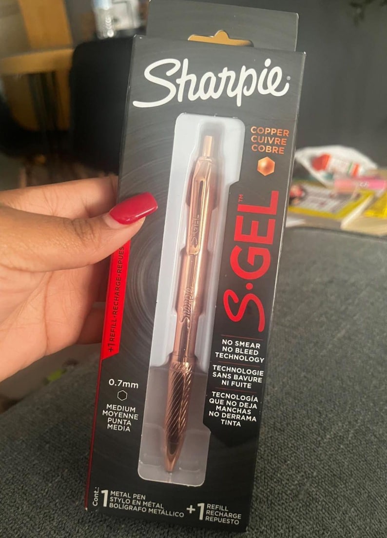 Metal Copper Sharpie S-gel Gel Pens, Medium Point 0.7mm, Copper Body ...