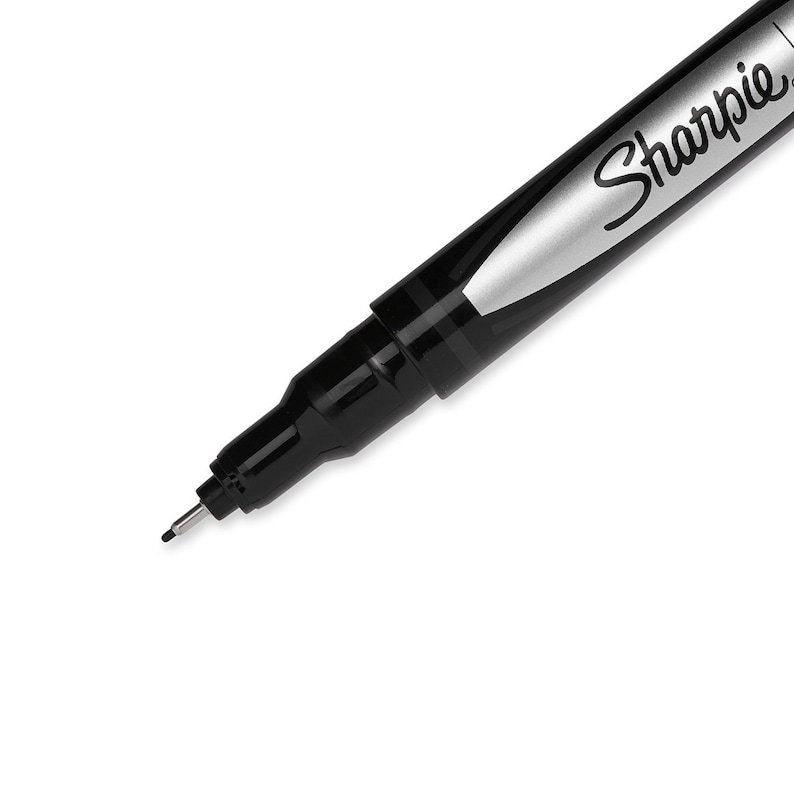 2 Writing, Calligraphy Sharpie Fine Point Tip Pen, Stylo, 2 Black Pens ...