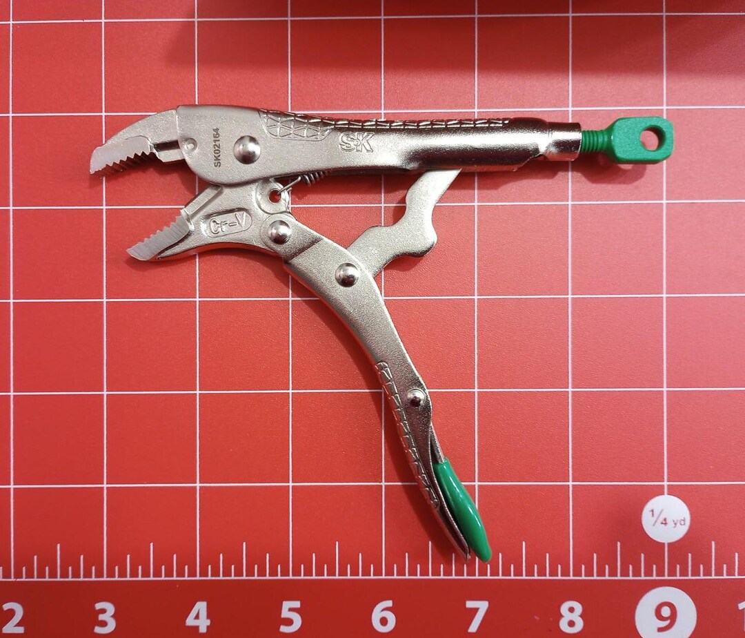 5" Curved Jaw Locking Pliers, Heat Treated CR-V Steel, Ergonomic Anti ...