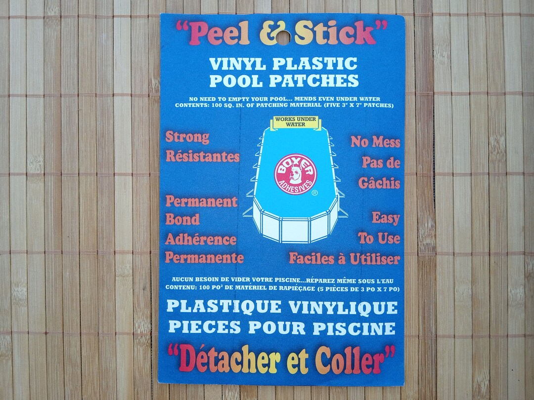Peel & Stick Vinyl Plastic Pool Patches, Repair, Crafting, Boxer ...