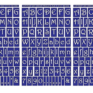 Pak Gala Script Template Stencil, Lettering Guide; Glass Etching ...