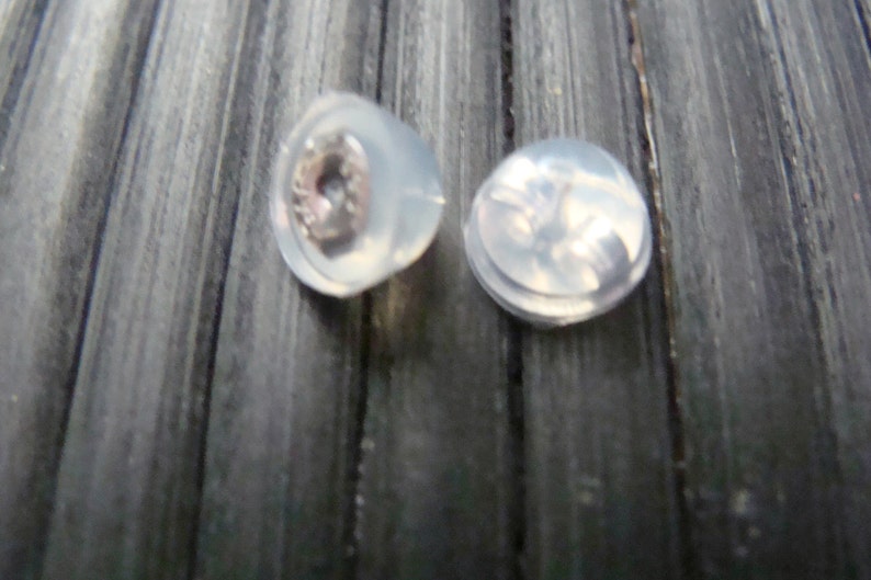 Sterling Silver and Silicone Earring Backs, Protectors Earring Wire ...