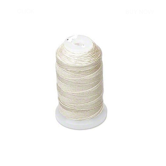Ecru White Natural Pure Silk Beading Cord Thread Size E | Etsy