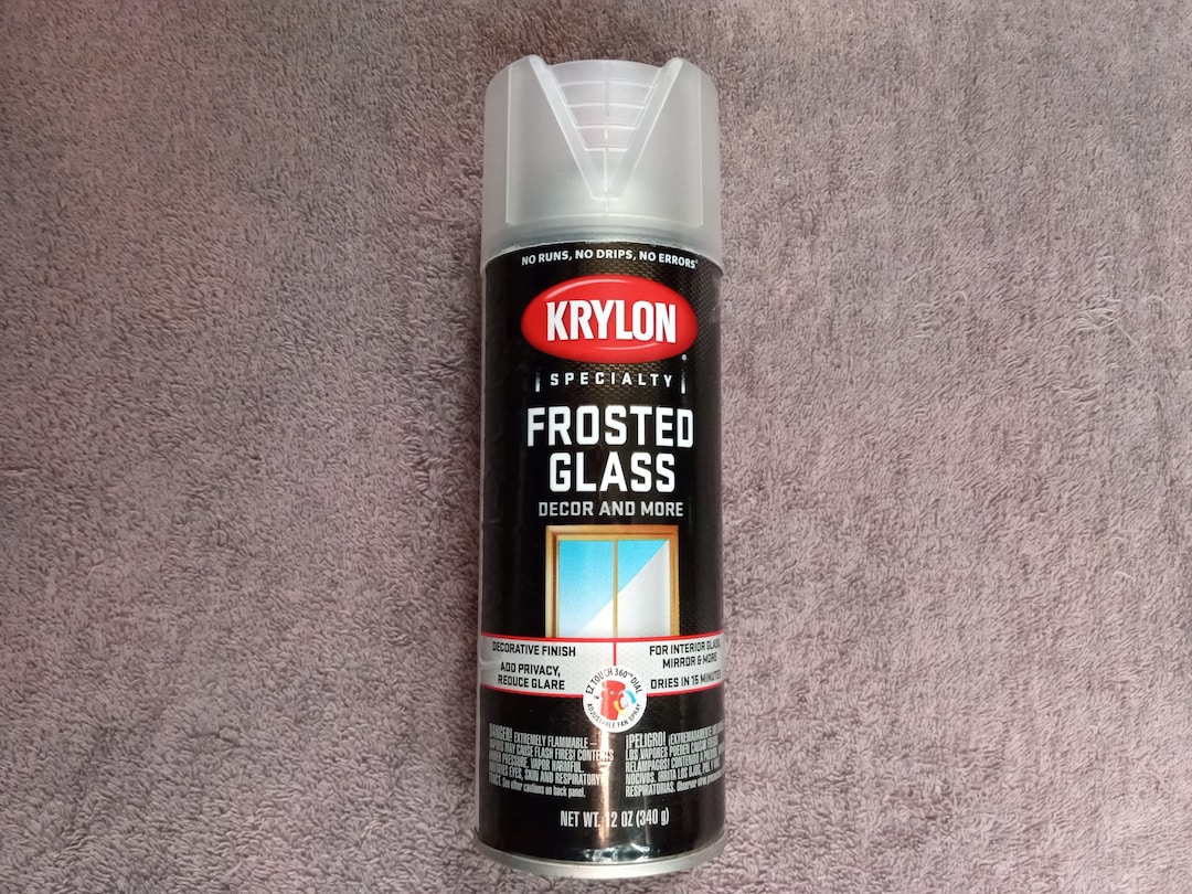 Krylon I00810 Frosted Glass Speciality Aerosol Spray Paint, Glass ...