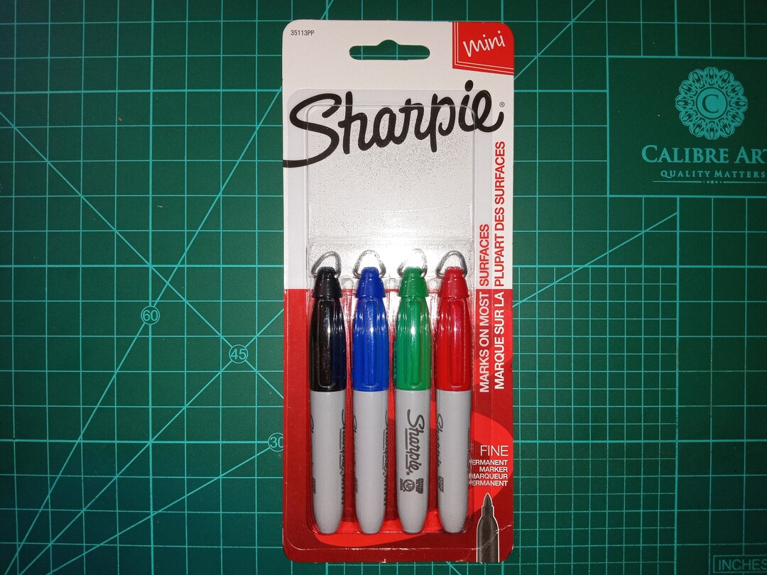 4 Sharpie Mini Markers, Fine Point, Black, Blue, Green, Red, 35113PP - Etsy