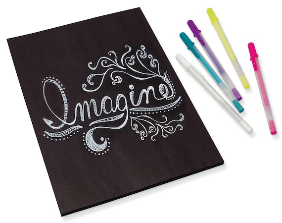 Black Drawing Paper Free Hand Coloring Paper 50 Sheets 9x12 - Etsy