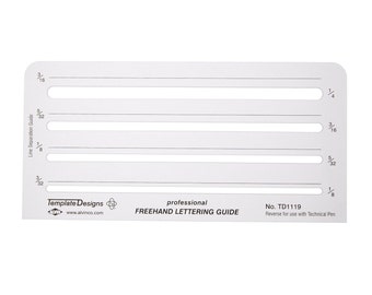 Lettering Aid Guide Template Stencil Scrapbooking Bible | Etsy