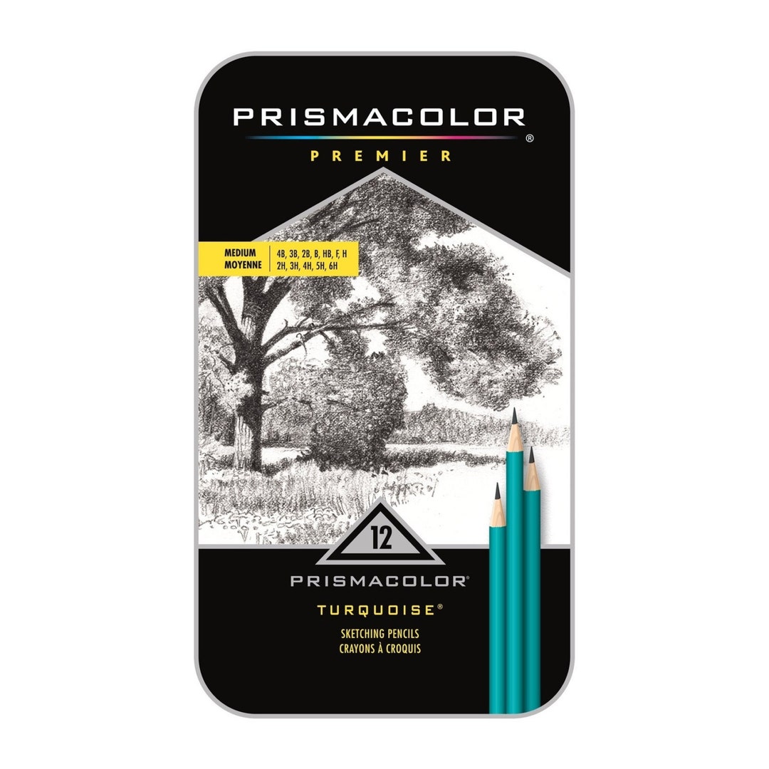 Prismacolor Premier 12 Pencils Turquoise Medium Grade Graphite Pencil ...