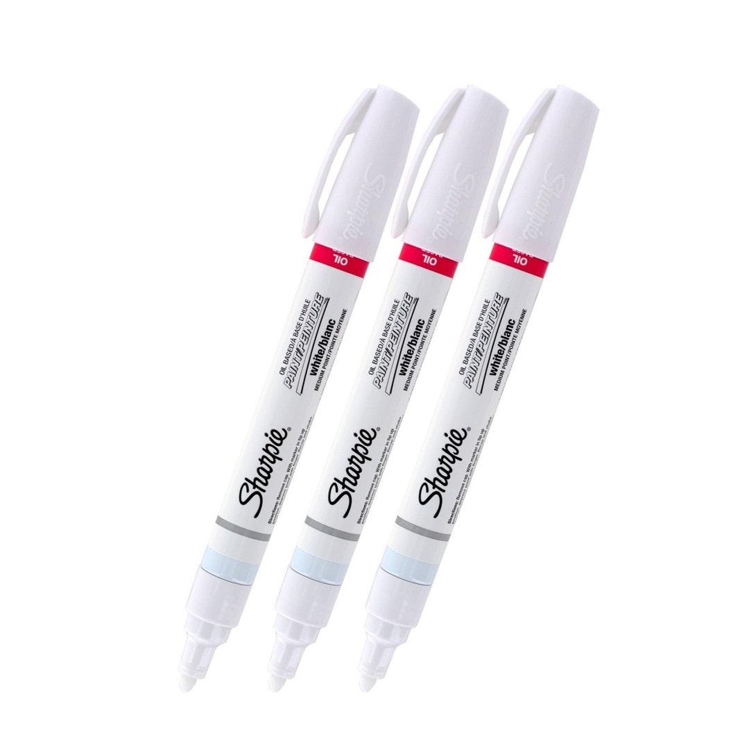 Sharpie Paint Set of 3 White Color Markers Medium Point Oil Based ...