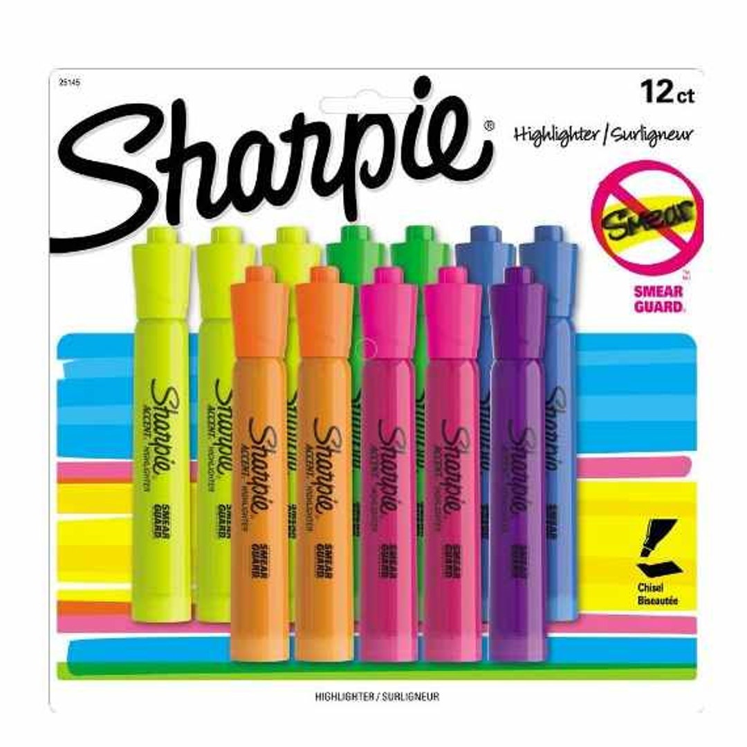 Sharpie Accent Tank-style Highlighters. Assorted Colors. Set of 12 ...