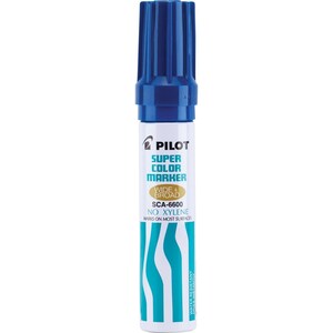 12 Blue Pilot Super Color Jumbo Markers; Pilot Extra Wide Chisel Point ...