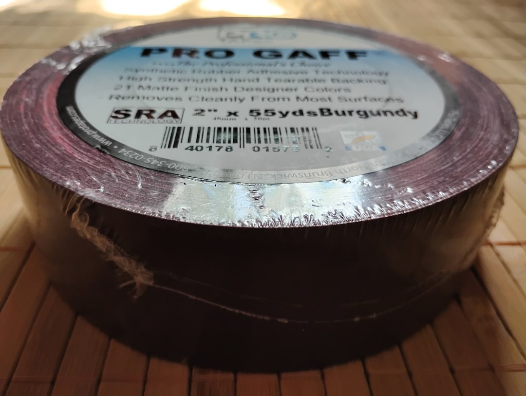 2 Inch Burgundy Red Pro Grade Gaffer Tape, Non-reflective, Waterproof ...