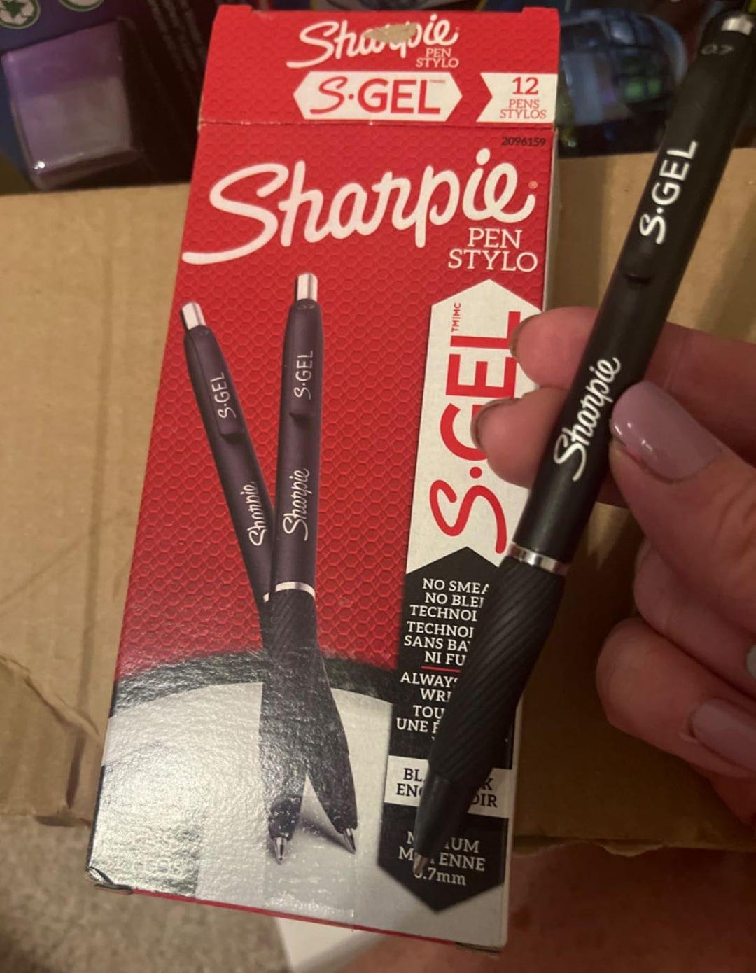 12 Sharpie S-gel Gel Pens, Medium Tip, Point 0.7mm, Black Body, No ...