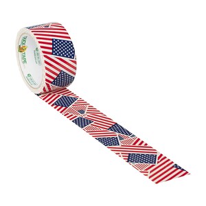 U.S. Flag Printed Duct Washi Tape, 1.88" (48mm) X 10Y (9M) Decorations ...