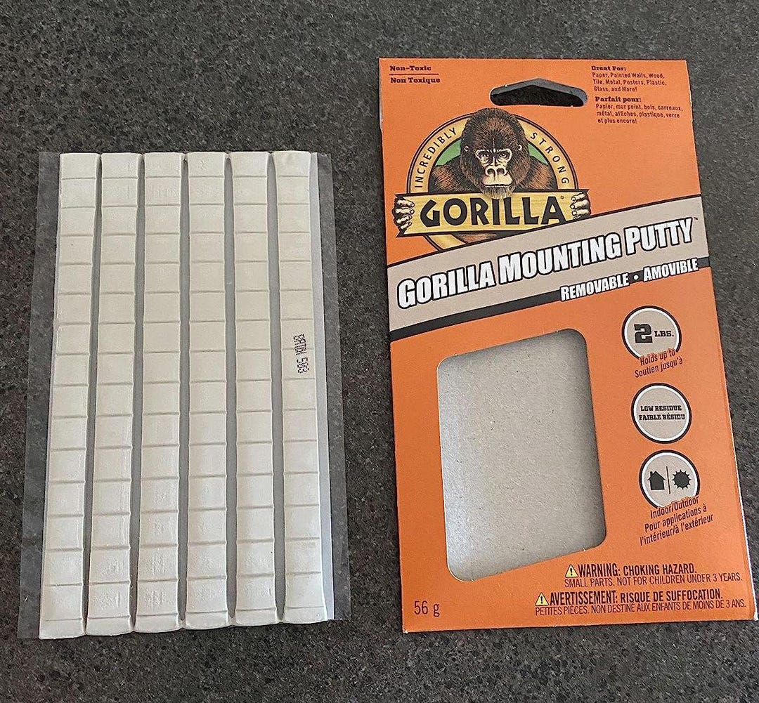 Natural Tan Mounting Putty, 168 Gorilla Mounting Wall Putty Adhesive ...