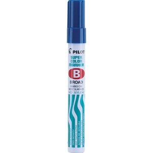 12 Blue Pilot Super Color Markers; Pilot Wide Broad Chisel Point ...