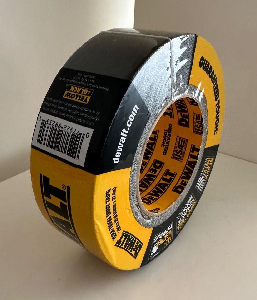 DEWALT Ultra Tough Strong Black Duct Tape, Large Roll, 1.88 in X 30 Yd ...