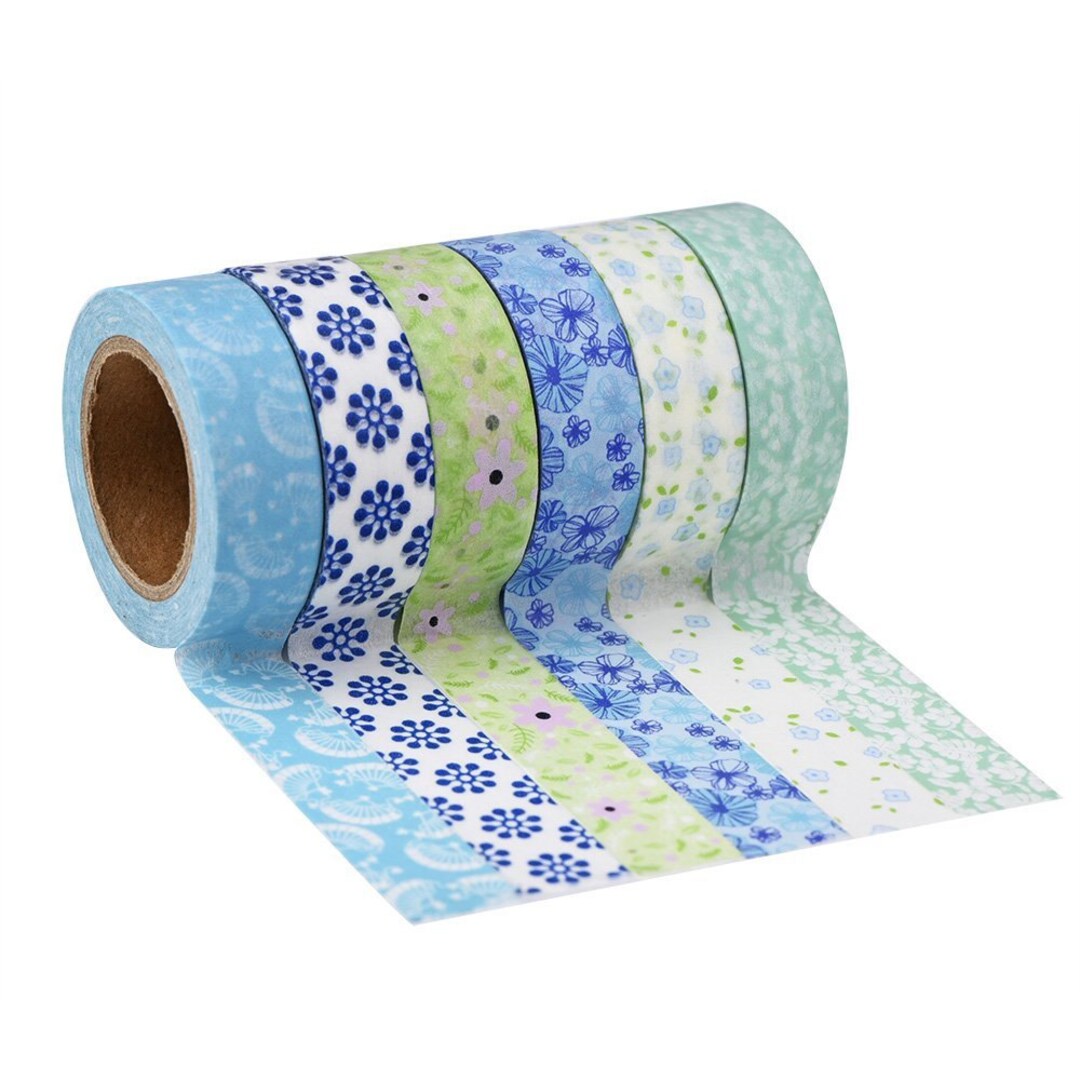 Japanese Festive Washi Masking Tapes; Set of 6 Cherry Blossom Flower ...