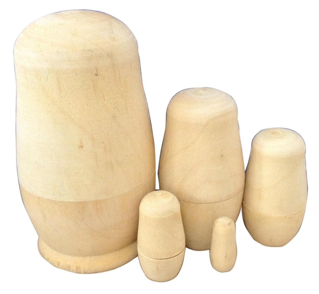 Blank Matryoshka Nesting Doll; Bare Wood Russian Matryoshka Nesting ...