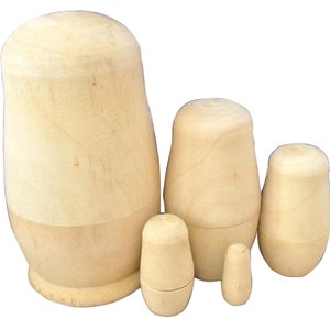 Blank Matryoshka Nesting Doll; Bare Wood Russian Matryoshka Nesting ...