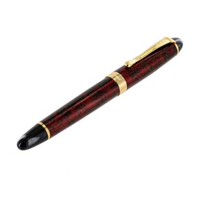 Fountain Pen, 18K Gold Nib, Red Gold Trim Fountain Pen, Ink Pen for ...