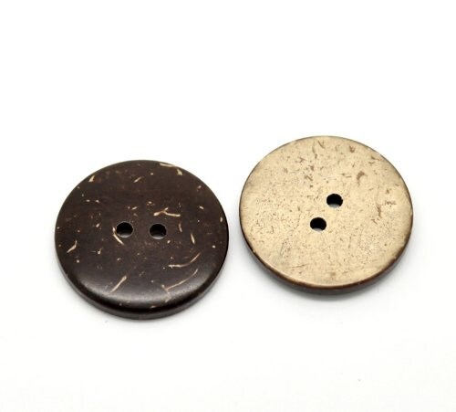 50 Coconut Shell Buttons, 2 Hole, 1 Inch, 25mm Large Wooden Buttons - Etsy